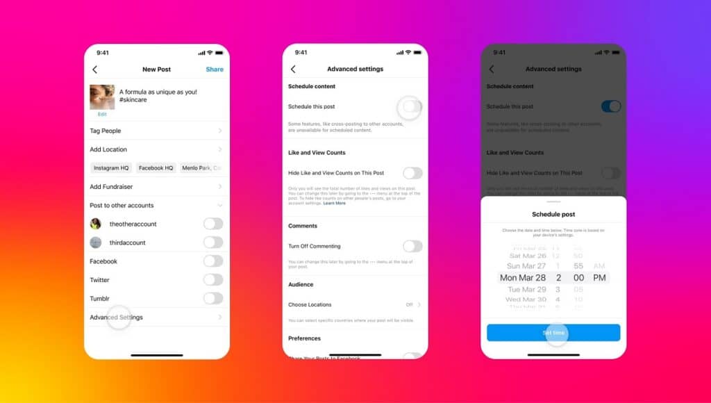 Instagram : nouvelle fonctionnalité pour programmer son contenu