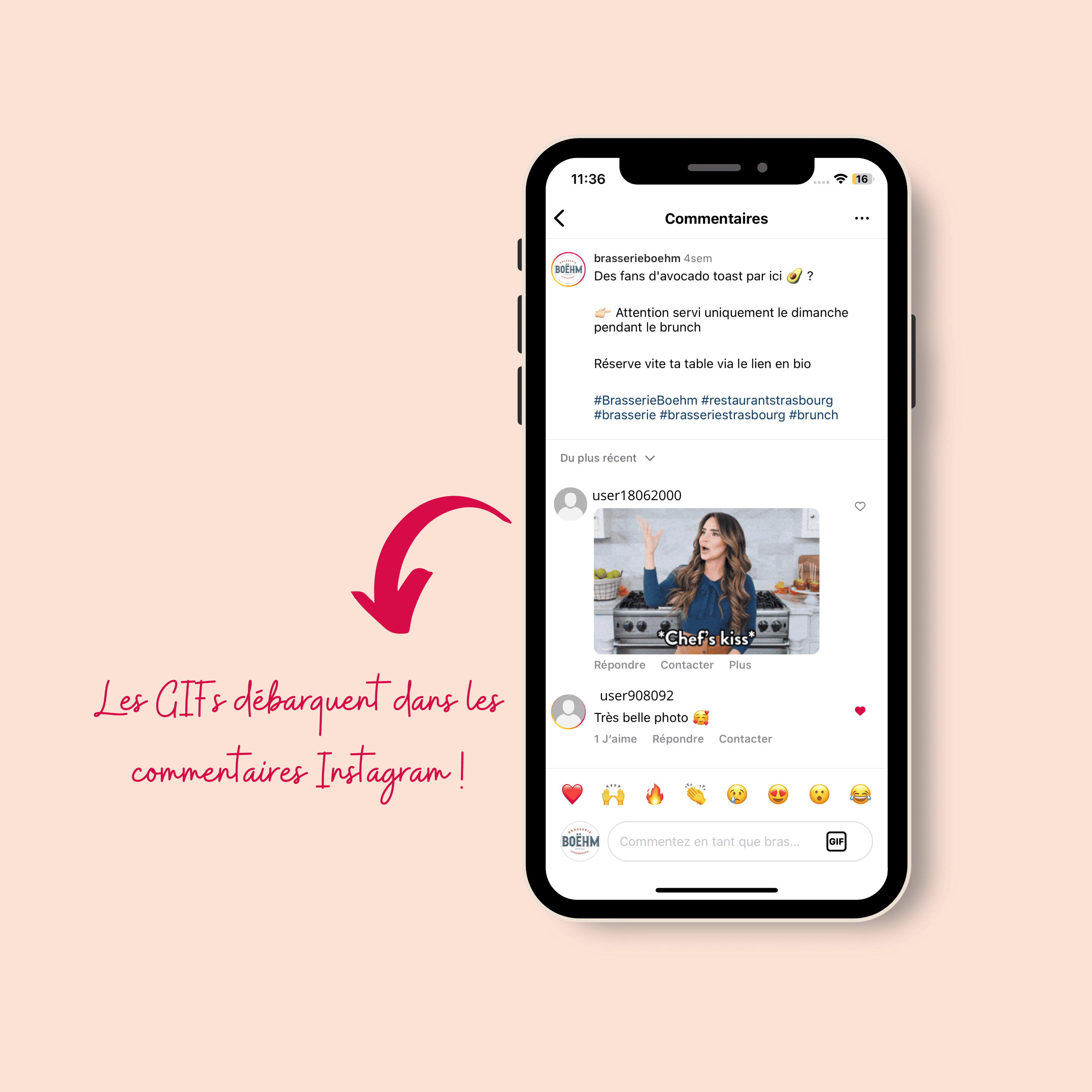 Les GIFs débarquent dans les commentaires Instagram